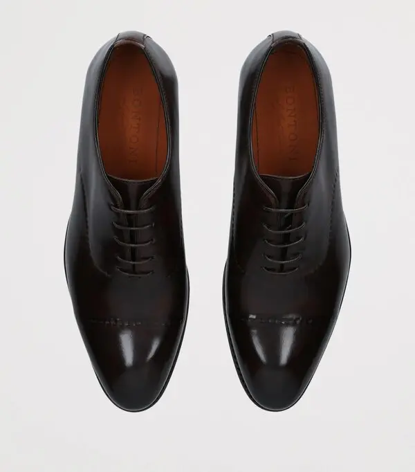 Bontoni Leather Vittorio Oxford Shoes - Brown
