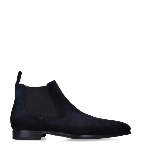 Magnanni Suede Chelsea Boots - Navy