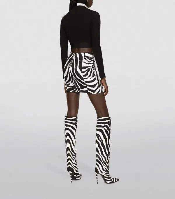 Dolce & Gabbana Zebra Print Mini Skirt