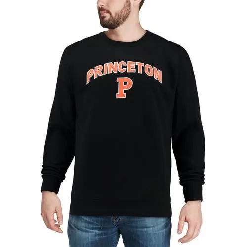 COLOSSEUM Princeton Tigers Arch & Logo Crew Neck Sweatshirt