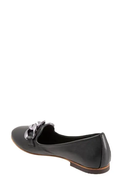 BUENO Chain Flat Loafer - Black