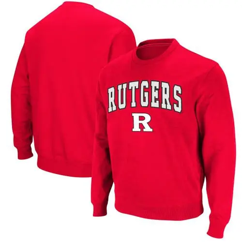 COLOSSEUM Rutgers Knights Arch & Logo Crew Neck Sweatshirt