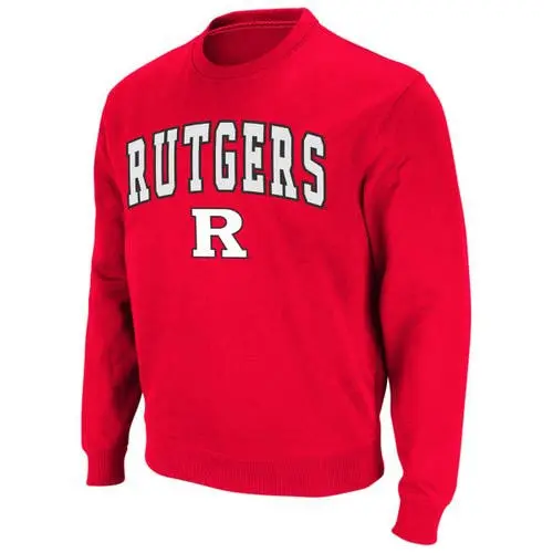 COLOSSEUM Rutgers Knights Arch & Logo Crew Neck Sweatshirt
