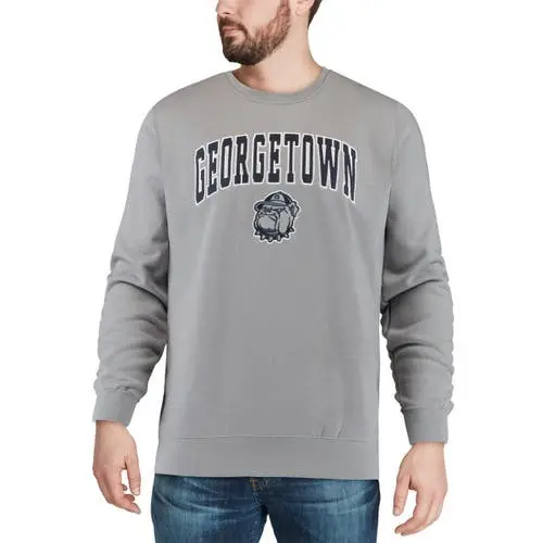 COLOSSEUM Georgetown Hoyas Arch & Logo Crew Neck Sweatshirt