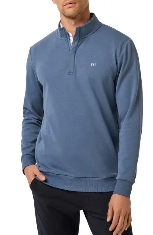 Travis Mathew Cloud 2.0 Quarter Zip Pullover - Bering Sea