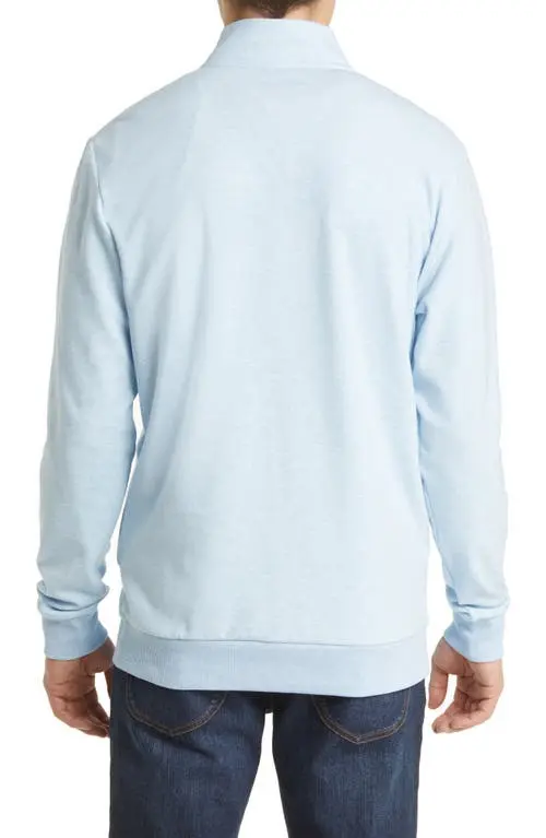Travis Mathew Cloud 2.0 Quarter Zip Pullover - Heather Kentucky Blue