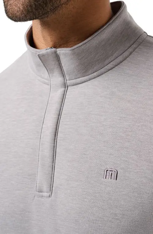 Travis Mathew Cloud 2.0 Quarter Zip Pullover - Heather Medium Grey