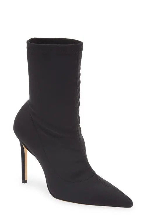 STUART WEITZMAN 100 Pointed Toe Stretch Bootie - Black
