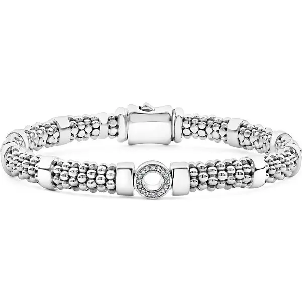 Lagos Caviar Spark Diamond Rope Bracelet - Silver Diamond