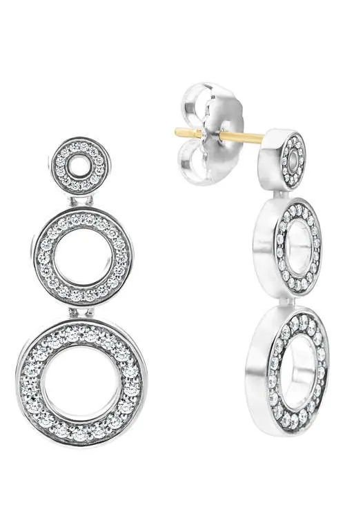 Lagos Caviar Spark Diamond Drop Earrings