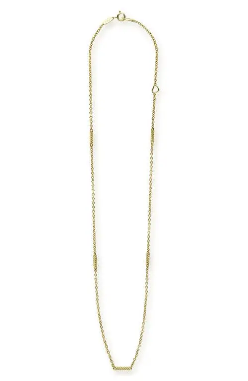 Lagos Caviar Bead Station Necklace - Gold