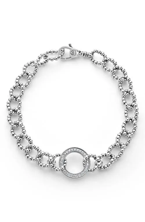 Lagos Caviar Spark Diamond Link Bracelet - Silver Diamond