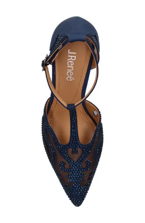 J. Reneé Lisha Pointed Toe Pumps - Navy