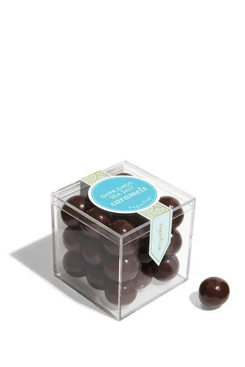SUGARFINA Dark Chocolate Sea Salt Caramel 4-piece Candy Cubes