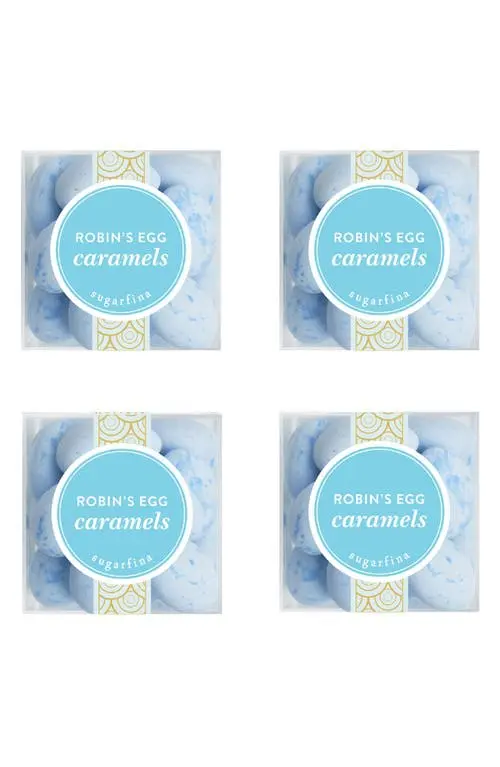 SUGARFINA Set Of 4 Robin's Egg Caramels Candy Cubes - No Color