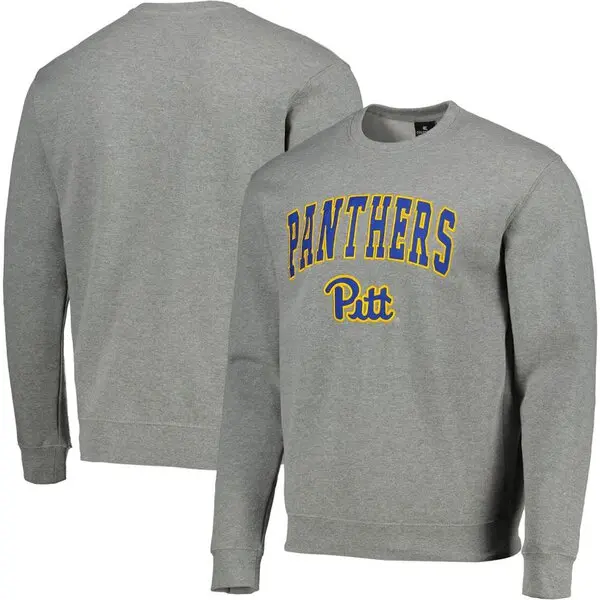 COLOSSEUM Pitt Panthers Arch & Logo Sweatshirt - Heather Gray