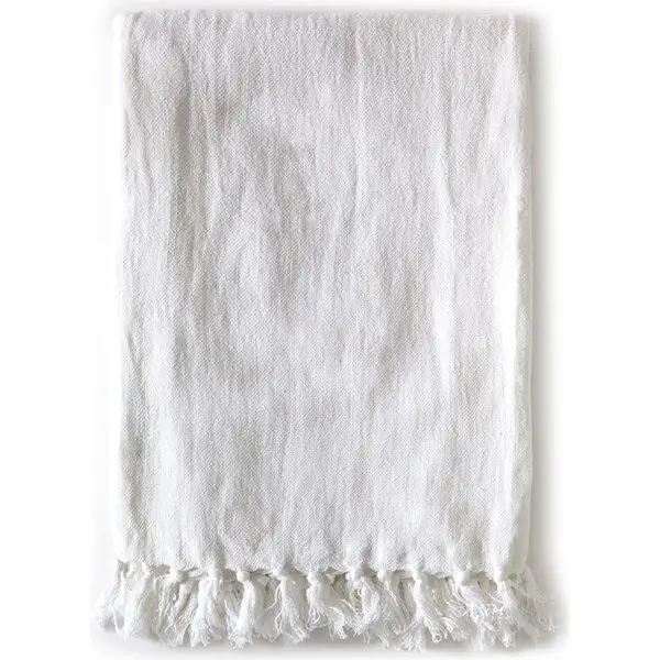 POM POM AT HOME Montauk Blanket - White