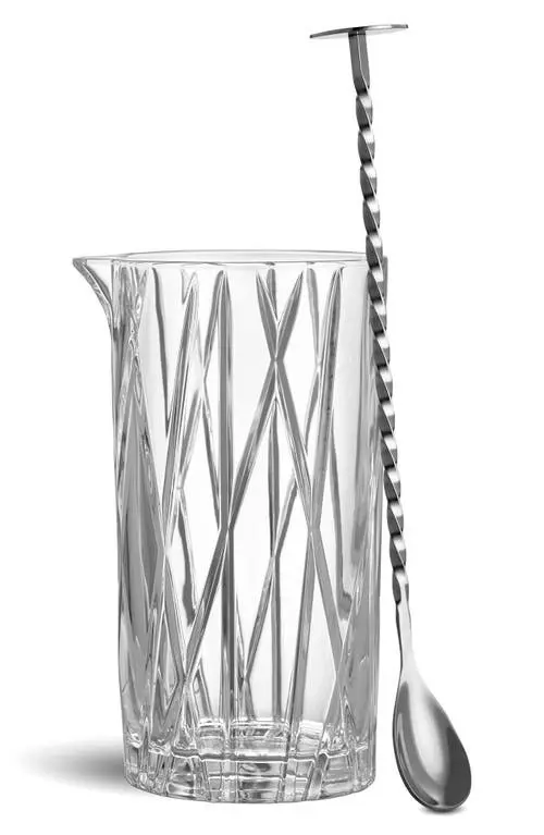 ORREFORS City Mixing Glass & Bar Spoon