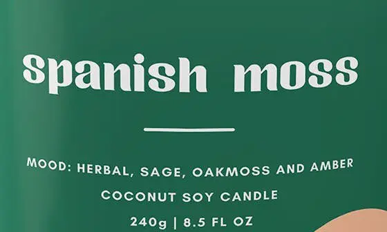BONITA FIERCE Spanish Moss Candle