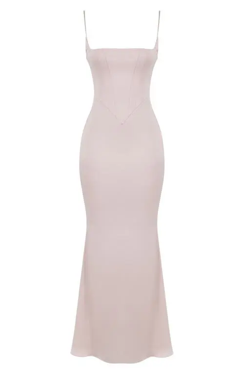 House Of Cb Olivette Corset Maxi Dress Pink Editorialist
