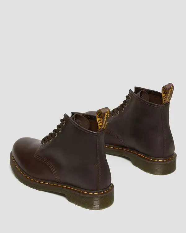 Dr. Martens 101 Crazy Horse Leather Ankle Boots - Brown