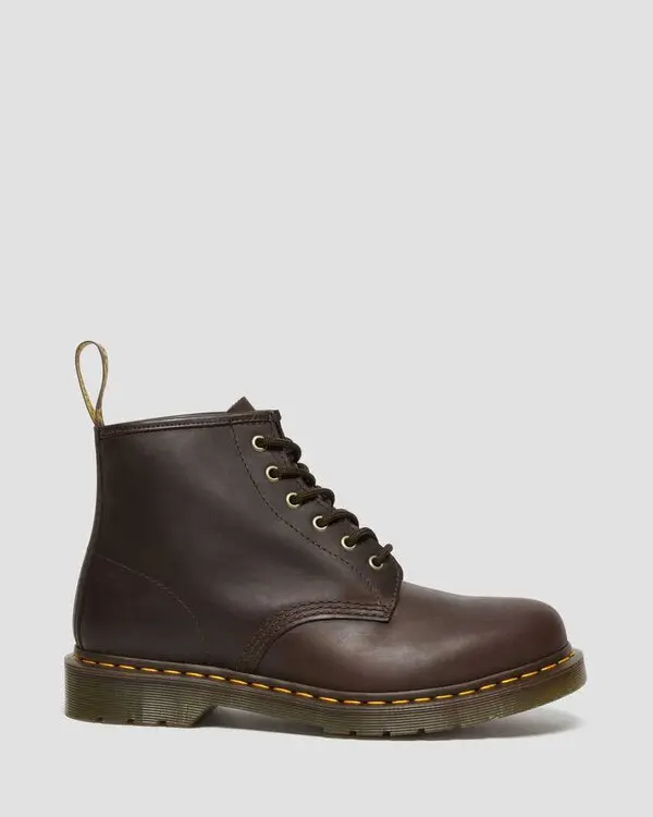 Dr. Martens 101 Crazy Horse Leather Ankle Boots - Brown