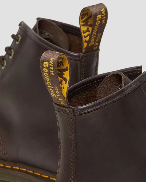 Dr. Martens 101 Crazy Horse Leather Ankle Boots - Brown