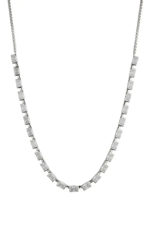 Nadri Chateau Cubic Zirconia Tennis Necklace - Rhodium