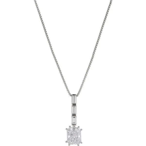 Nadri Chateau Cubic Zirconia Pendant Necklace - Rhodium