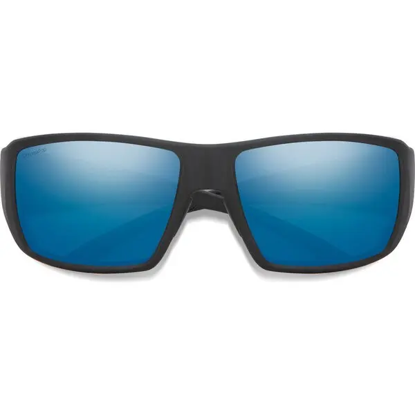 SMITH Guides 62mm Chromapop™ Polarized Sunglasses - Matte Black/blue Mirror