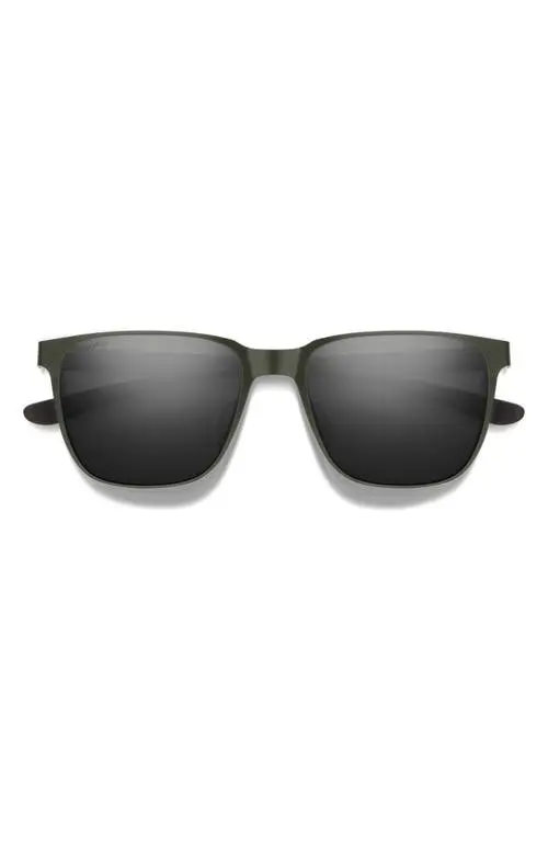 SMITH Lowdown 54mm Chromapop™ Polarized Square Sunglasses - Matte Moss /chromapop Black
