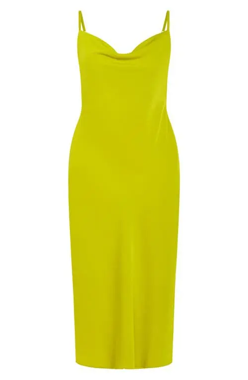 City Chic Sadie Midi Dress - Chartreuse