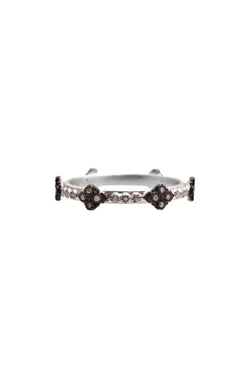 Armenta Diamond Stack Ring - Silver