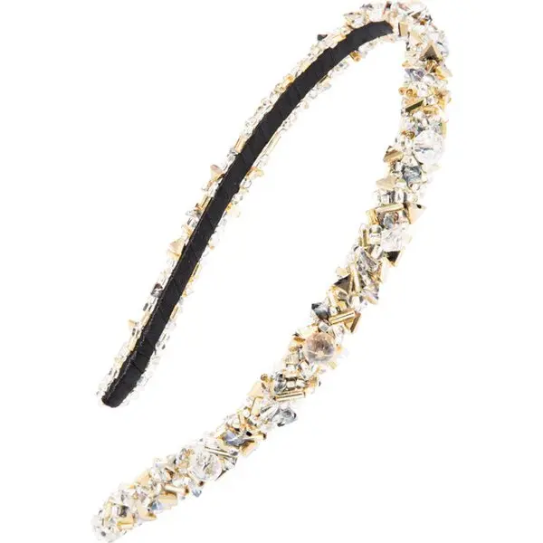 L. Erickson Crystal Coated Headband - Silver/ Gold
