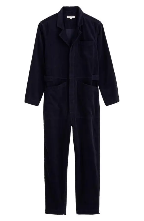 ALEX MILL Fine Wale Long Sleeve Crop Cotton Jumpsuit