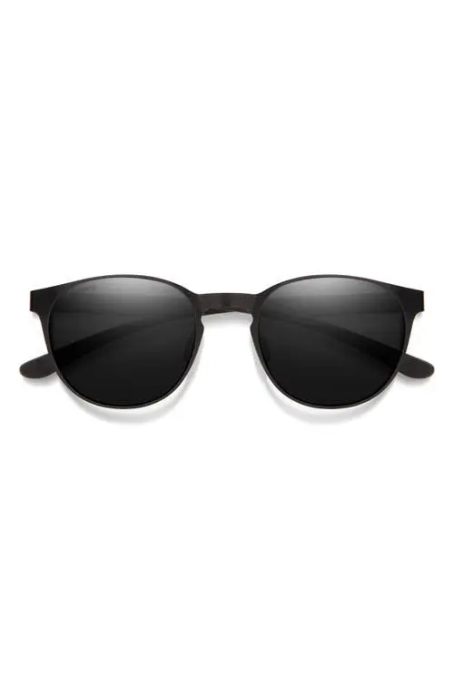 SMITH Eastbank 52mm Chromapop™ Polarized Round Sunglasses - Matte Black / Black