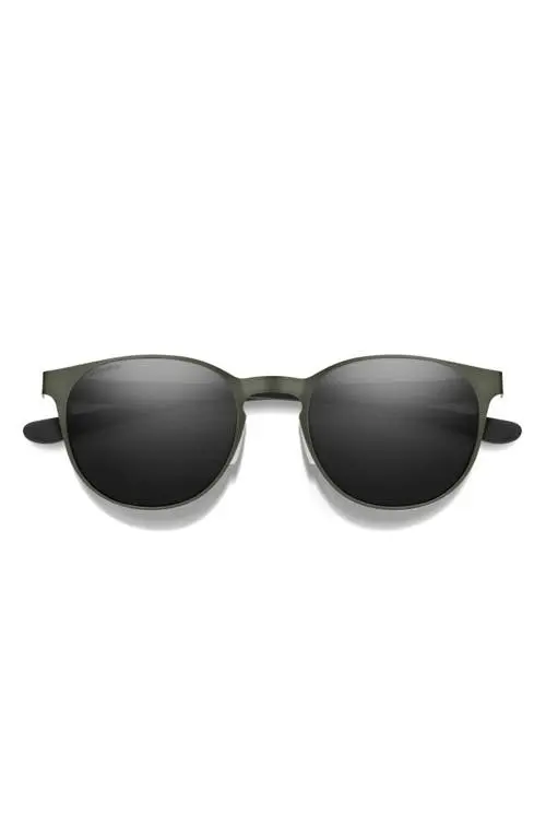 SMITH Eastbank 52mm Chromapop™ Polarized Round Sunglasses - Matte Moss /black
