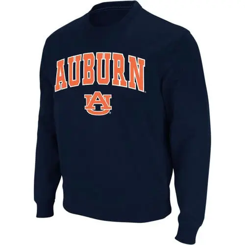 COLOSSEUM Auburn Tigers Arch & Logo Crew Neck Sweatshirt