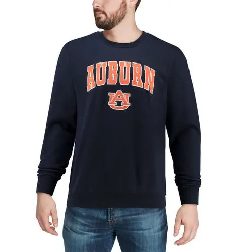 COLOSSEUM Auburn Tigers Arch & Logo Crew Neck Sweatshirt