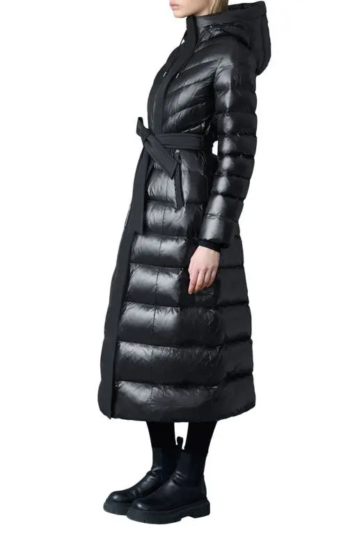 Mackage Calina Lustrous Water Repellent Down Coat - Black