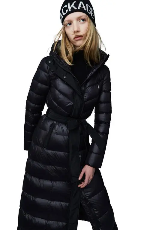 Mackage Calina Lustrous Water Repellent Down Coat - Black