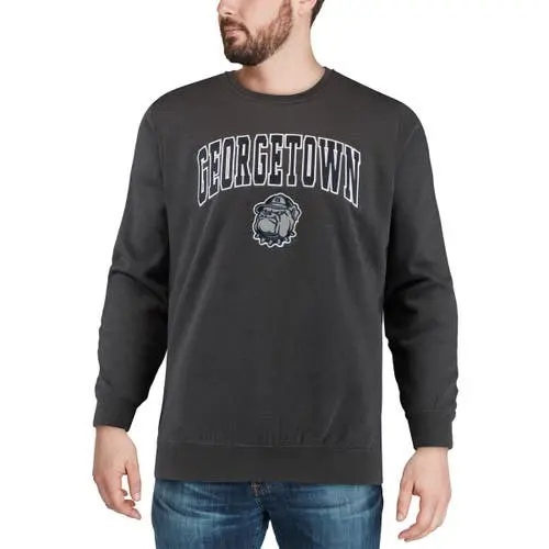 COLOSSEUM Georgetown Hoyas Arch & Logo Crew Neck Sweatshirt