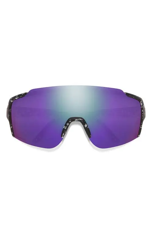 SMITH Flywheel 130mm Chromapop™ Shield Sunglasses - Matte Black Marble/violet