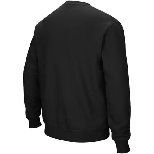 COLOSSEUM Arkansas Razorbacks Arch & Logo Crew Neck Sweatshirt - Black