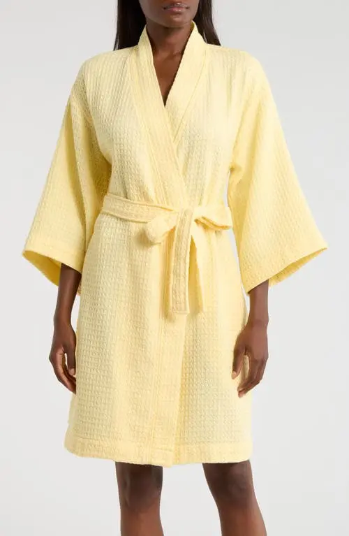 Nordstrom Everyday Waffle Robe - Yellow Flan