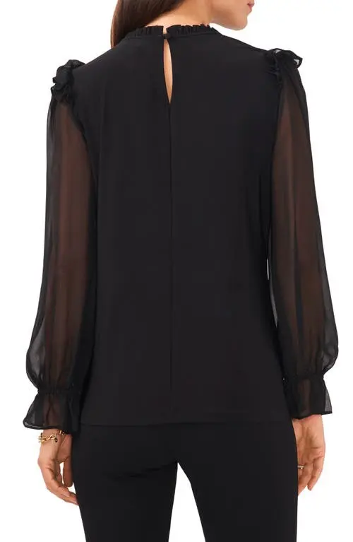 Chaus Ruffle Long Sleeve Top