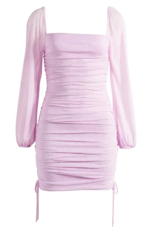 JUMP APPAREL Ruched Glitter Minidress - Lilac