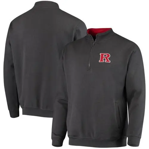 COLOSSEUM Rutgers Scarlet Knights Tortugas Logo Quarter-zip Jacket - Charcoal
