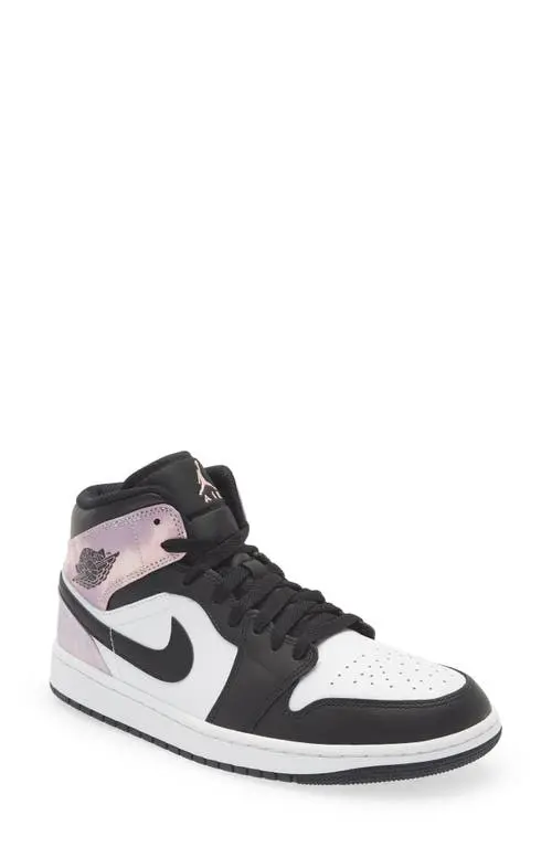 JORDAN Air Mid Se Basketball Sneaker - Black/ Coral/ White/ Amethyst