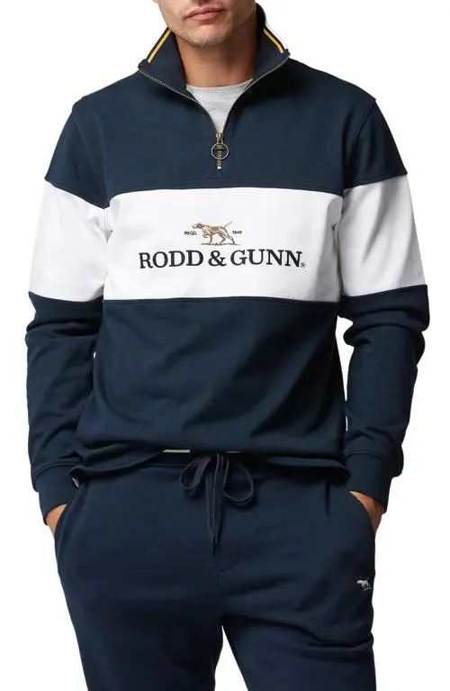 Rodd & Gunn Foresters Peak Quarter-zip Pullover - Midnight